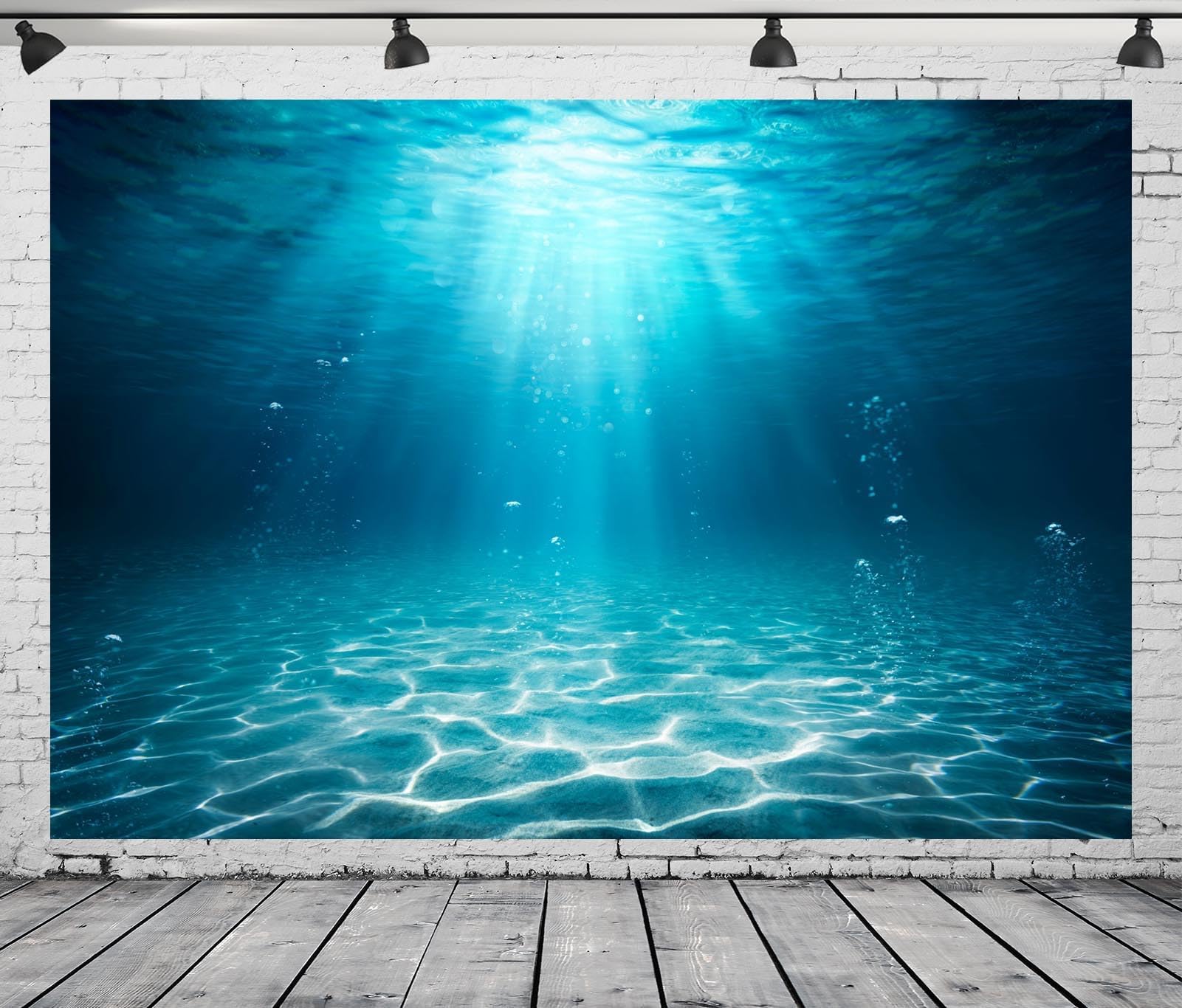 Amazon.com : CORFOTO Fabric 7x5ft Blue Sea Underwater Backdrop Under ...