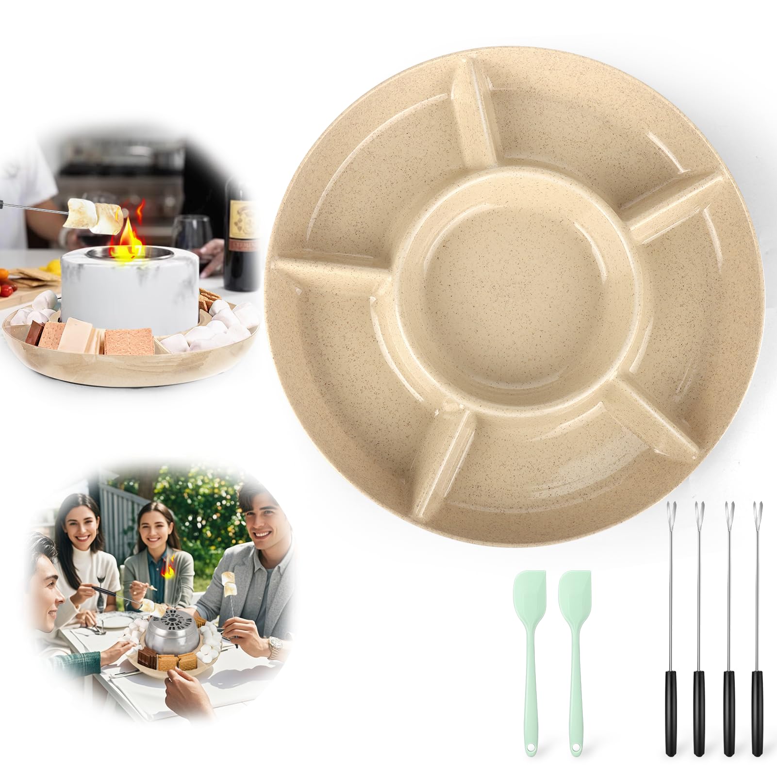 Amazon.com : XANGNIER 2 Pcs Tabletop Fire Pit Tray Kit, Indoor Outdoor ...