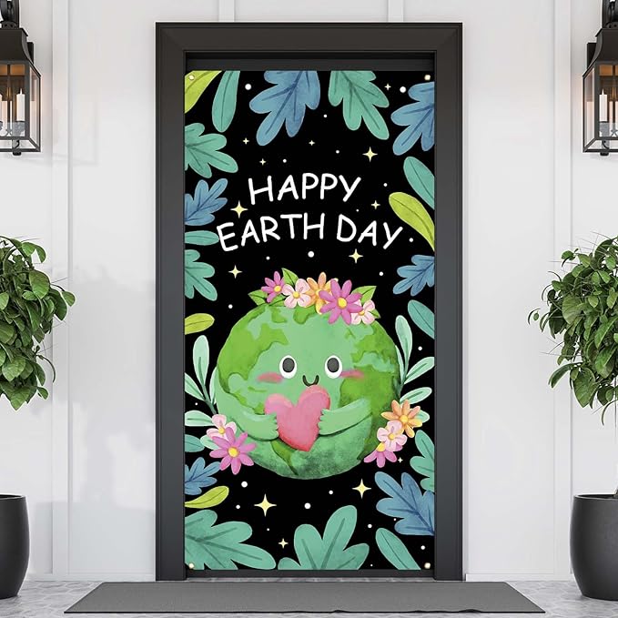 Amazon.com: FARMNALL Earth Day Door Cover Earth Day Decorations Earth ...