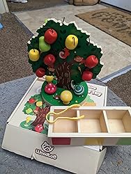 Amazon.com: Woodtoe Toddler Fine Motor Skill Toy - Apple Picking ...