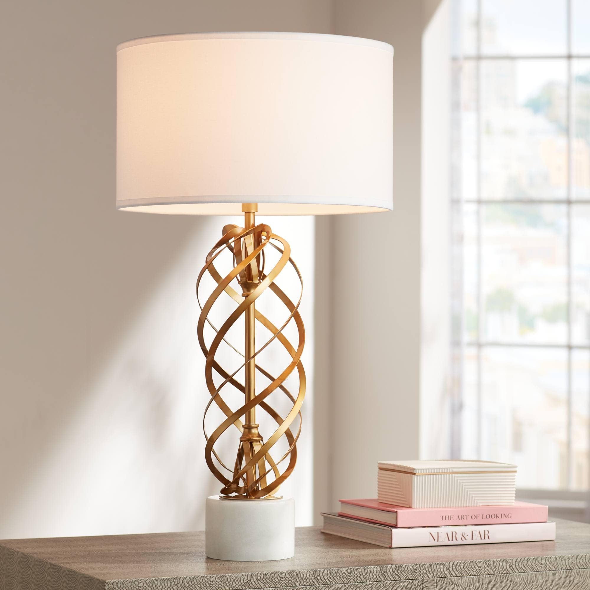Possini Euro Design Halley Modern Table Lamp with Night Light 27 1/2 ...