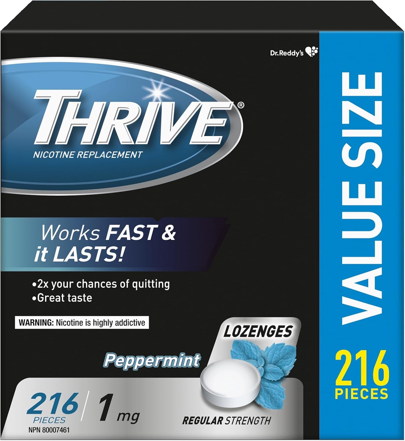 THRIVE Lozenges 1 mg (Peppermint) (Value Pack) : Amazon.ca: Health ...