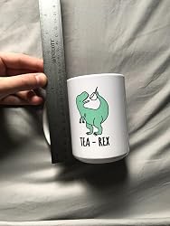 Amazon.com: Tea-Rex Funny Tyrannosaurus Rex Mug - 15oz Deluxe Double ...