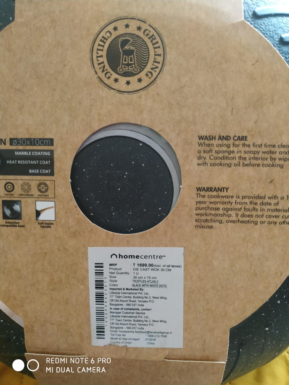 Buy Home Centre Truffles Atlas Die Cast Wok - Black Online at Low ...