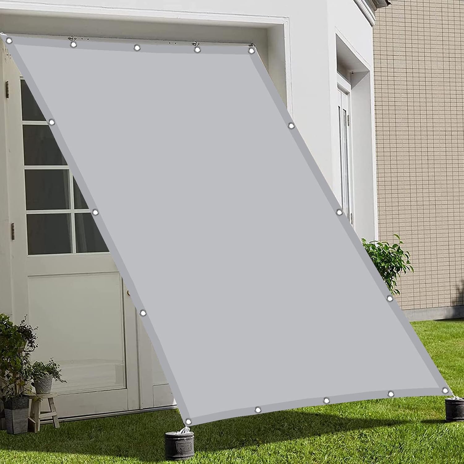 Amazon.com : Sun Shade Sail Waterproof 6 x 8 m 100% Shading Rate UV ...