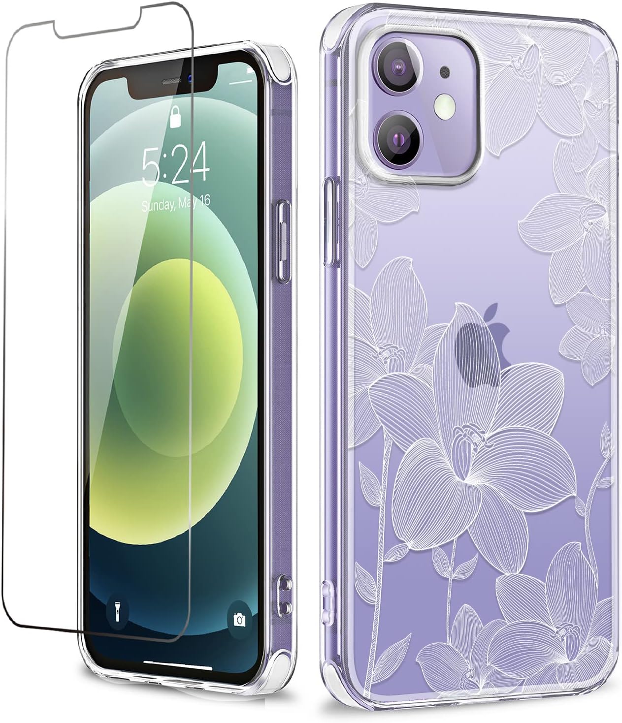 Amazon.com: ICEDIO iPhone 12 Case with Screen Protector,iPhone 12 Pro ...