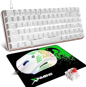 Amazon.com: Gaming Keyboard and Mouse Combo,Wired White Backlit ...