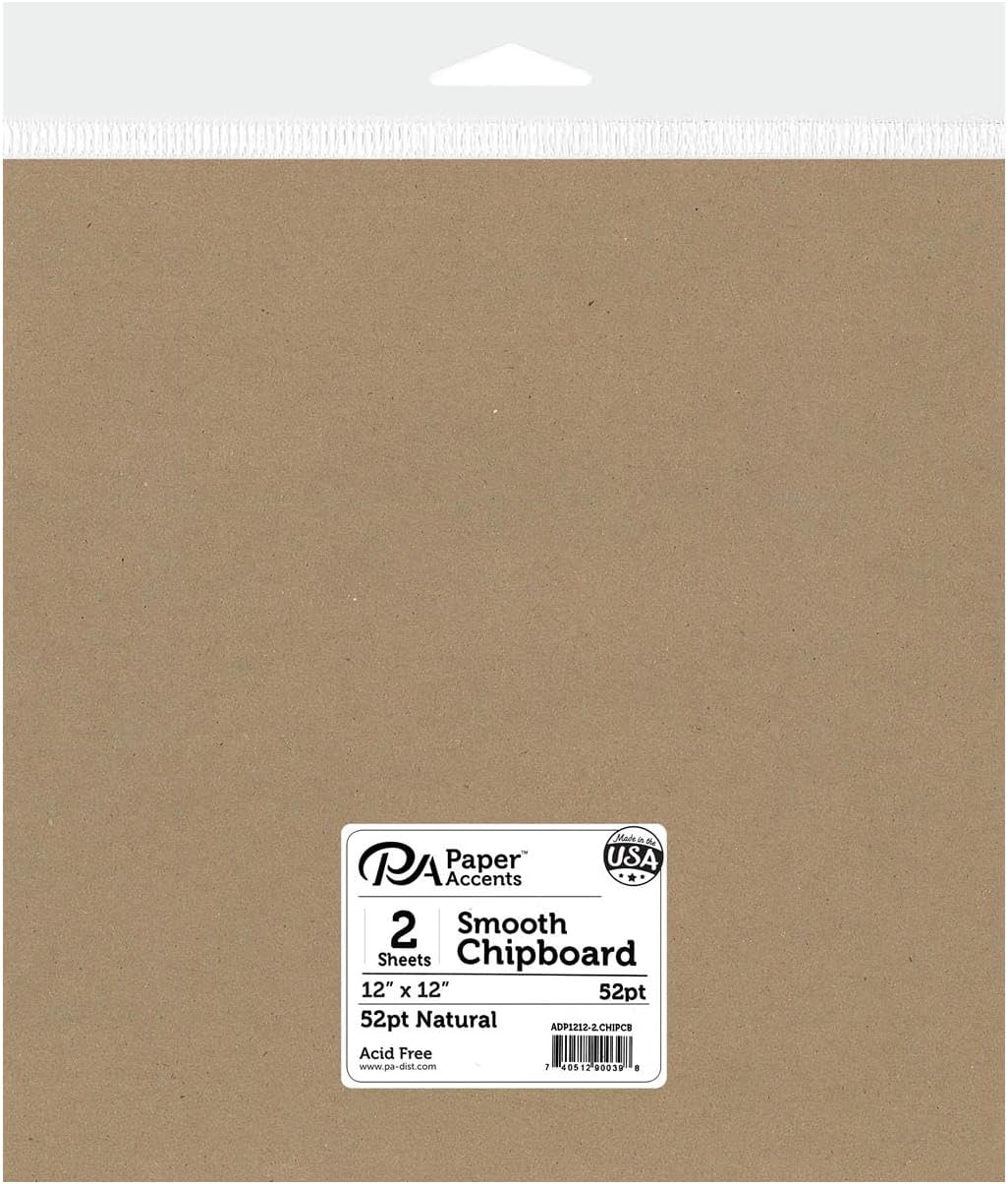 Amazon.com: Accent Design Paper Accents Chipboard 12"x12" 1X Heavy 52pt ...