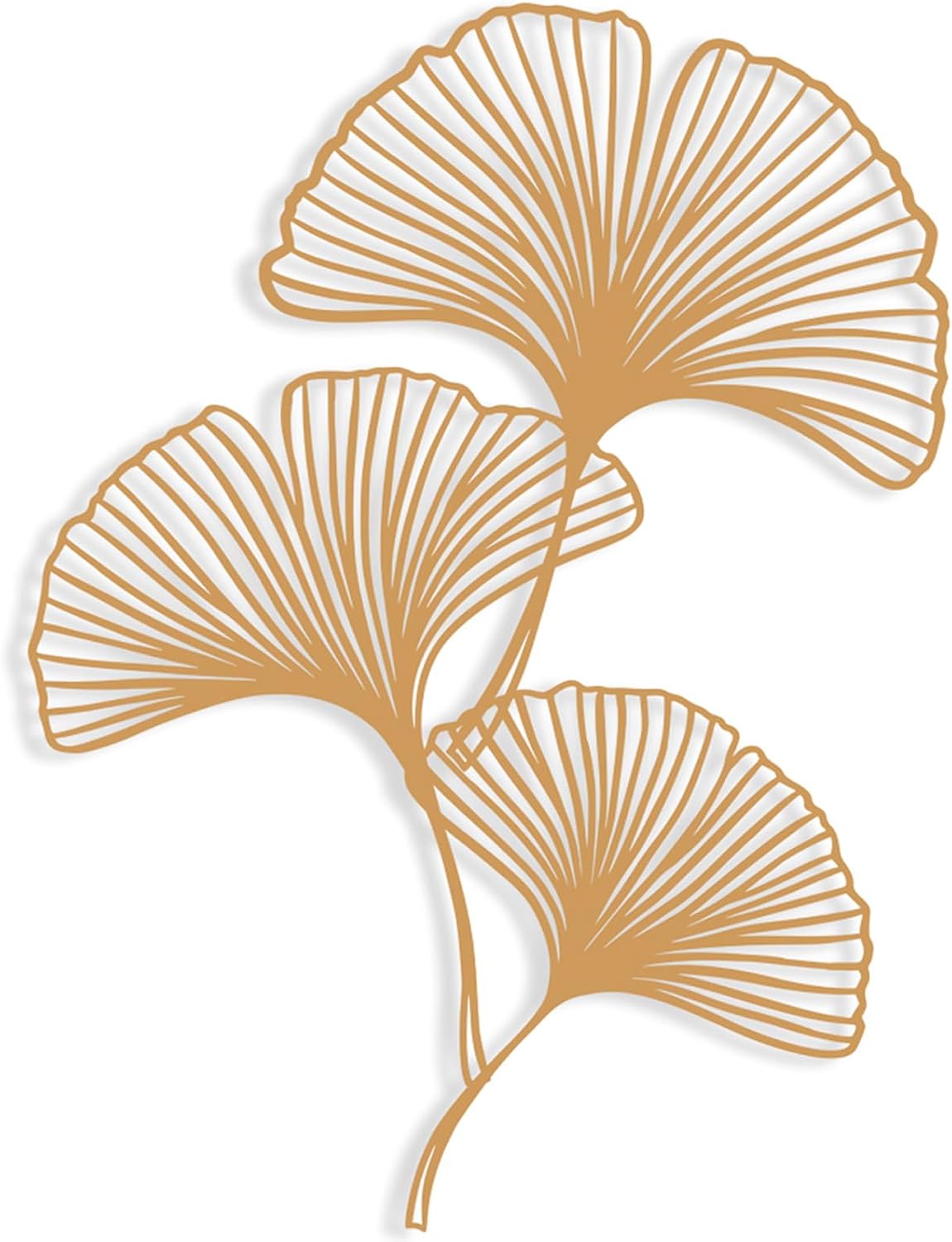 Amazon.com: Wall Art Hanging For Living Room Metal Foil Ginkgo Leaf ...