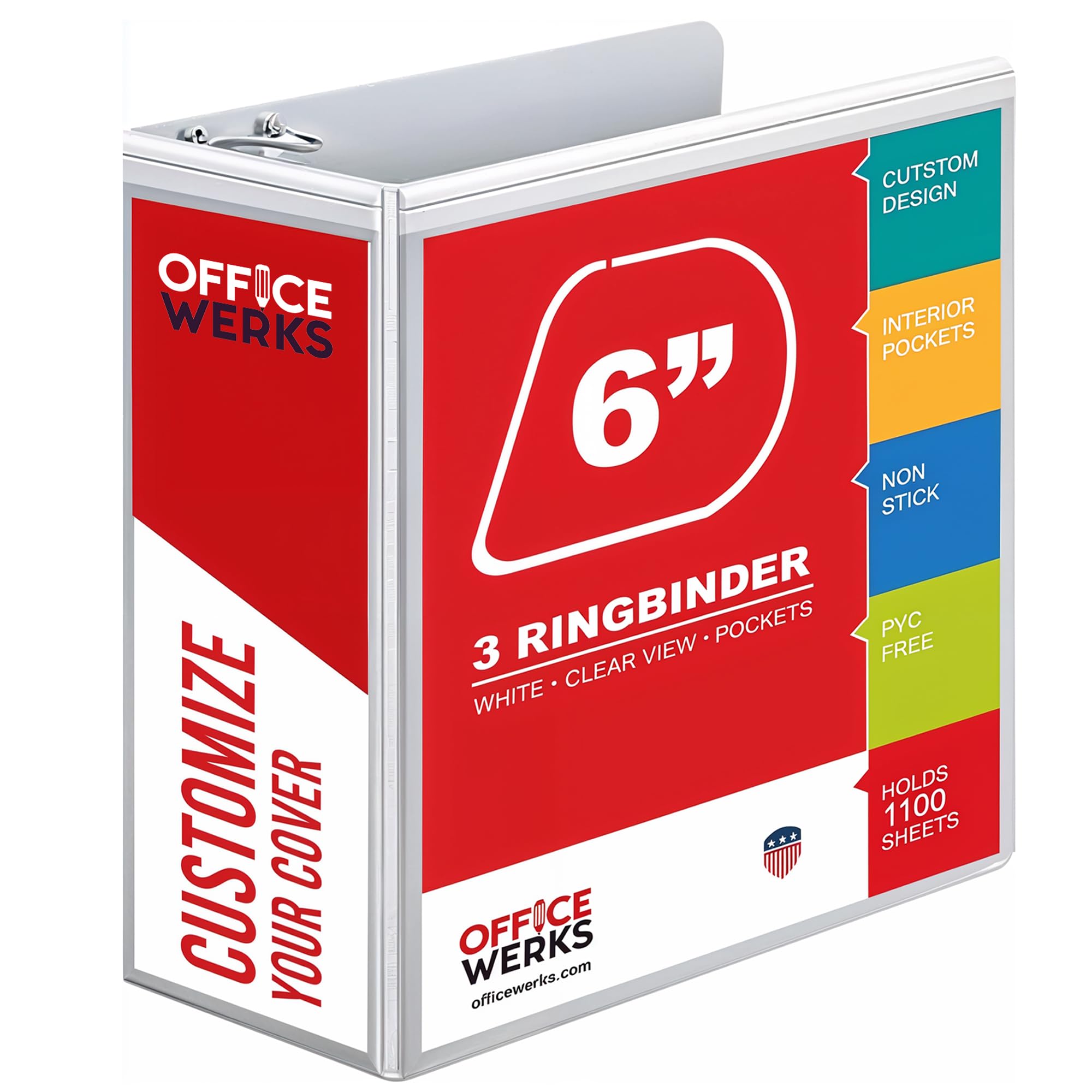 Snapklik.com : 3 Ring Binders, 6 Inch D Ring Heavy Duty Large Binder