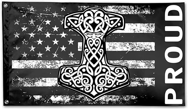 Amazon.com : Thor'S Hammer Viking Norse Flag 3x5 For Outdoors : Patio ...