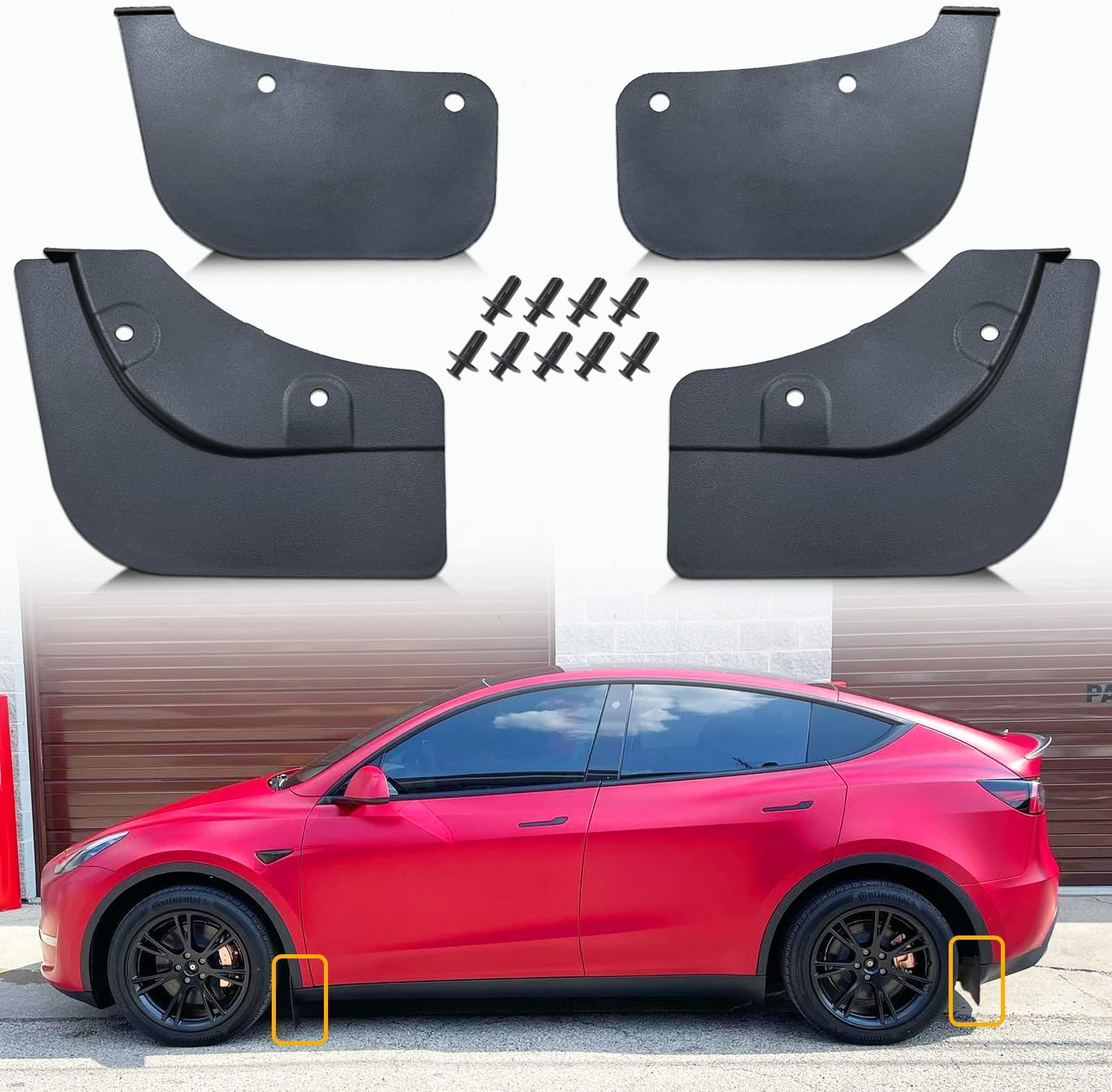 Amazon.com: Mud Flaps for Tesla Y - Splash Guards for Model Y 2023 2022 ...