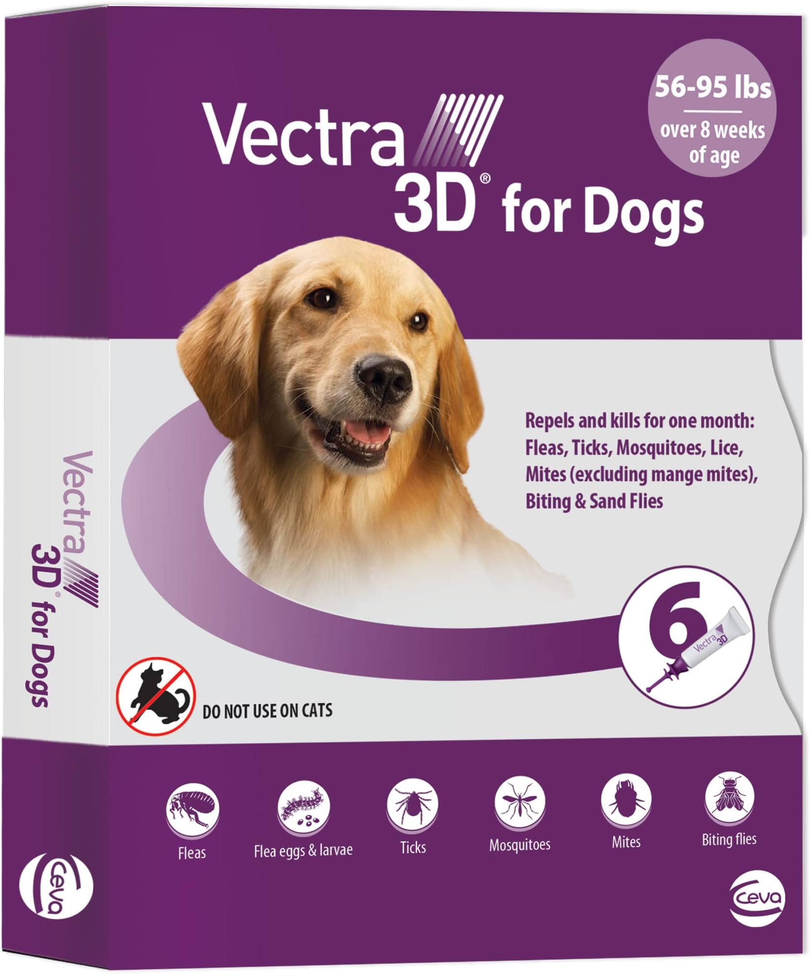 Amazon.com: Vectra 3D for Dogs Flea, Tick & Mosquito Treatment ...