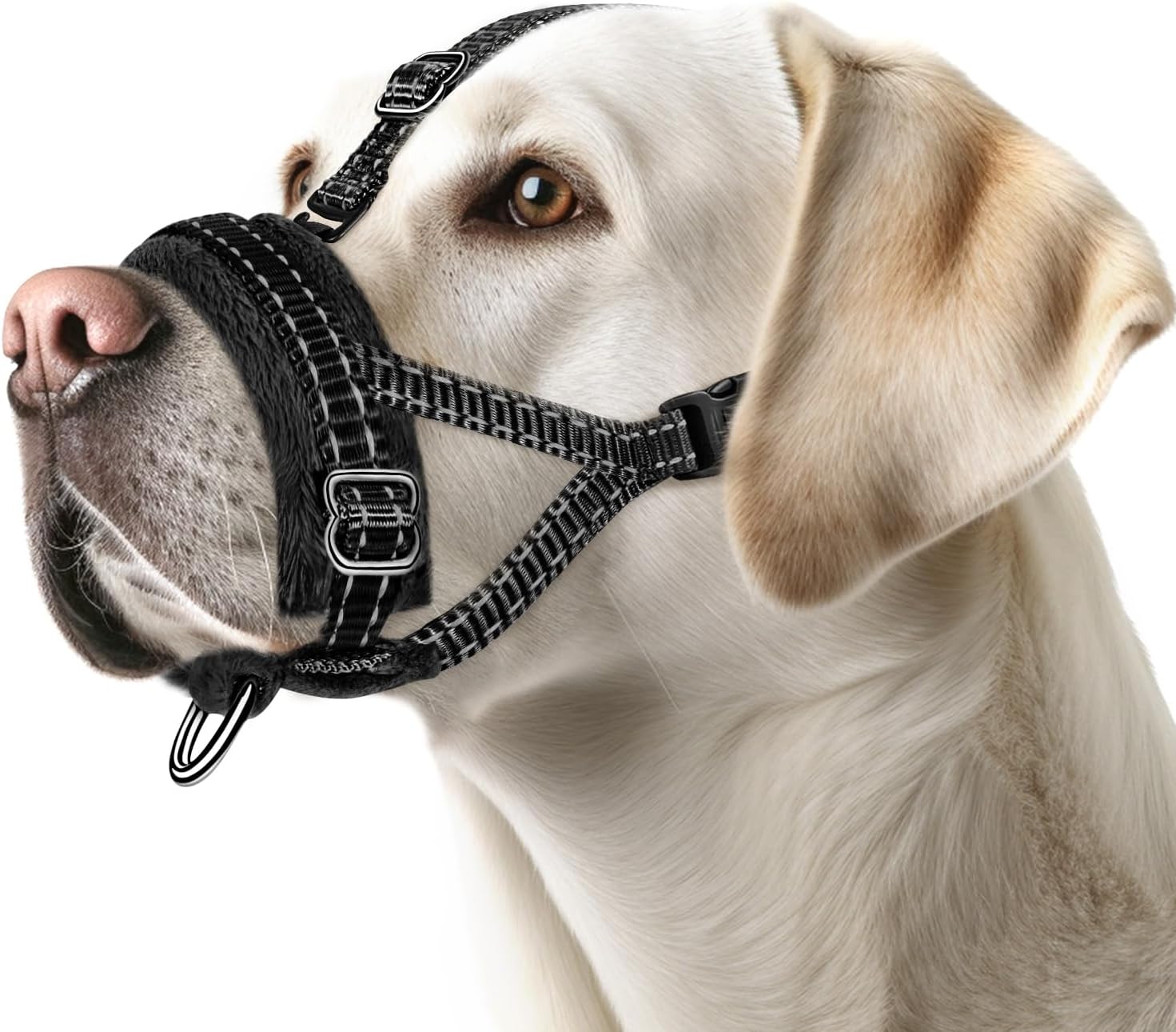 Eyein Soft Nylon Dog Muzzle - Adjustable Reflective Dog Mouth Cover ...