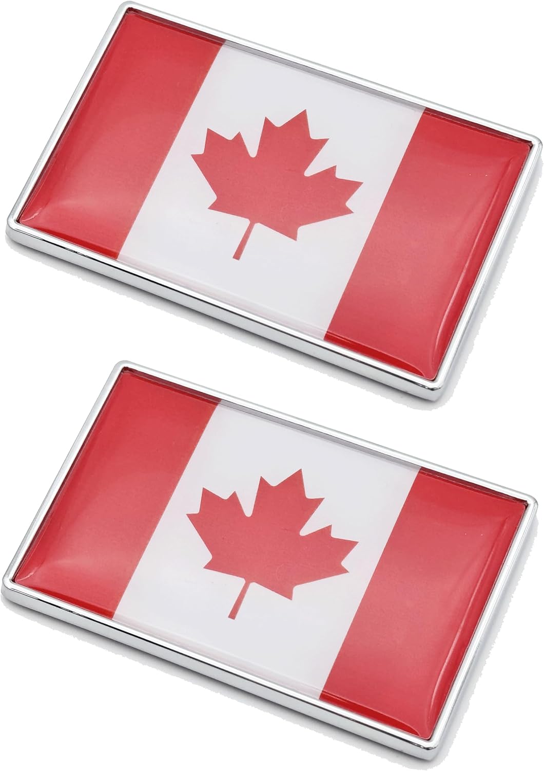 Amazon.com: 2 Pcs 3D Canada Canadian Flag Metal Car Stickers Chrome ...