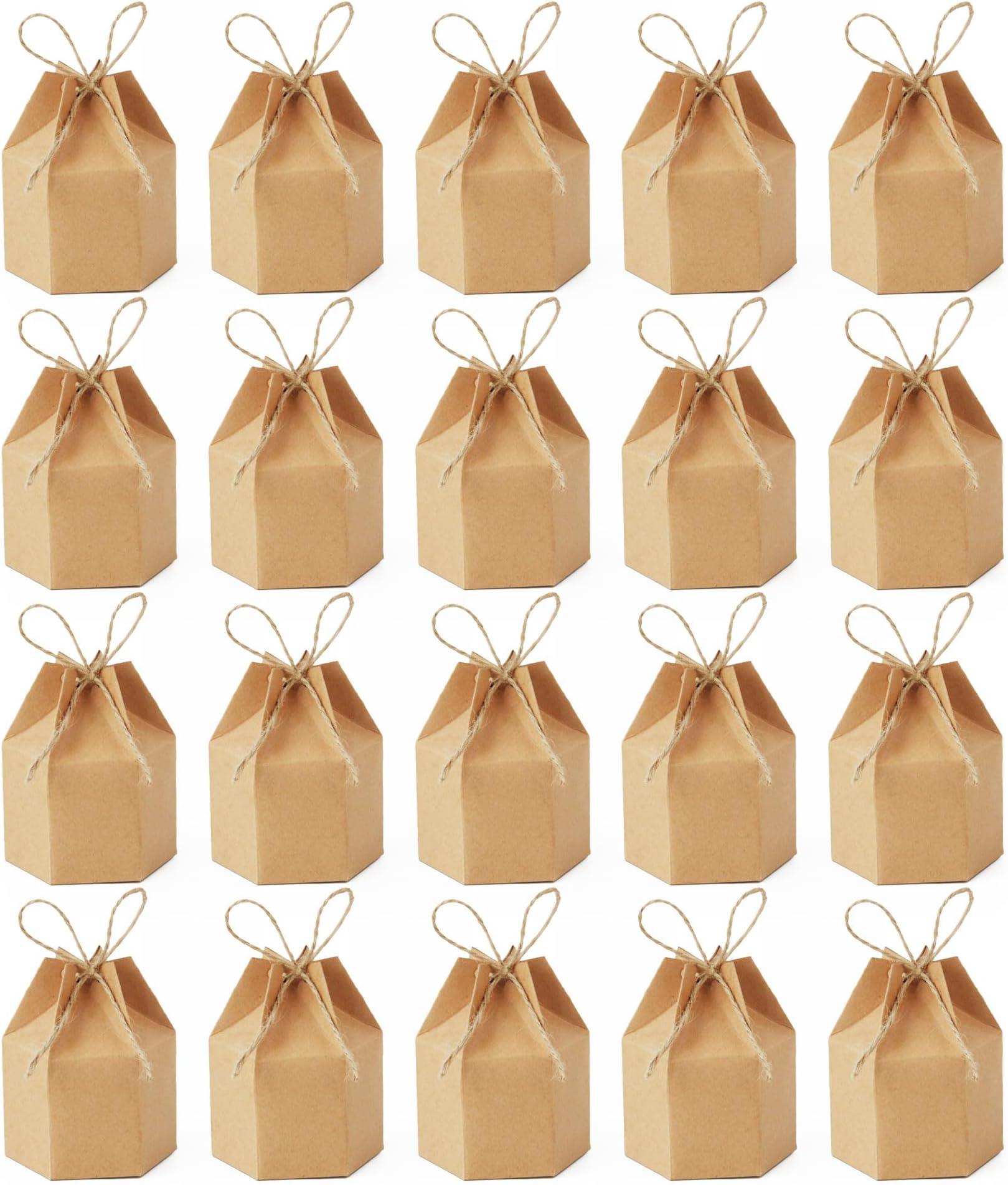 Hayaww 20 Pezzi Scatola Di Carta Kraft Marrone Scatolina Cartone ...