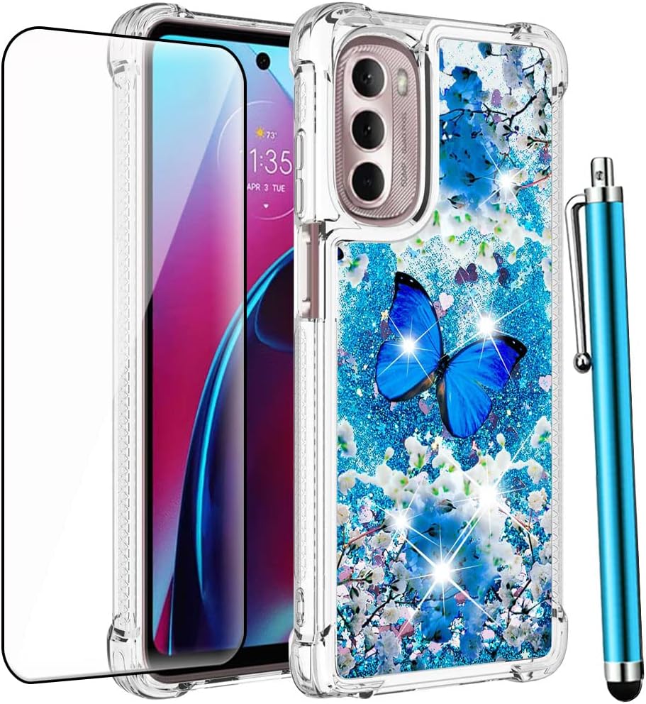 Amazon.com: CAIYUNL for Moto G Stylus 2022 5G Case with Tempered Glass ...