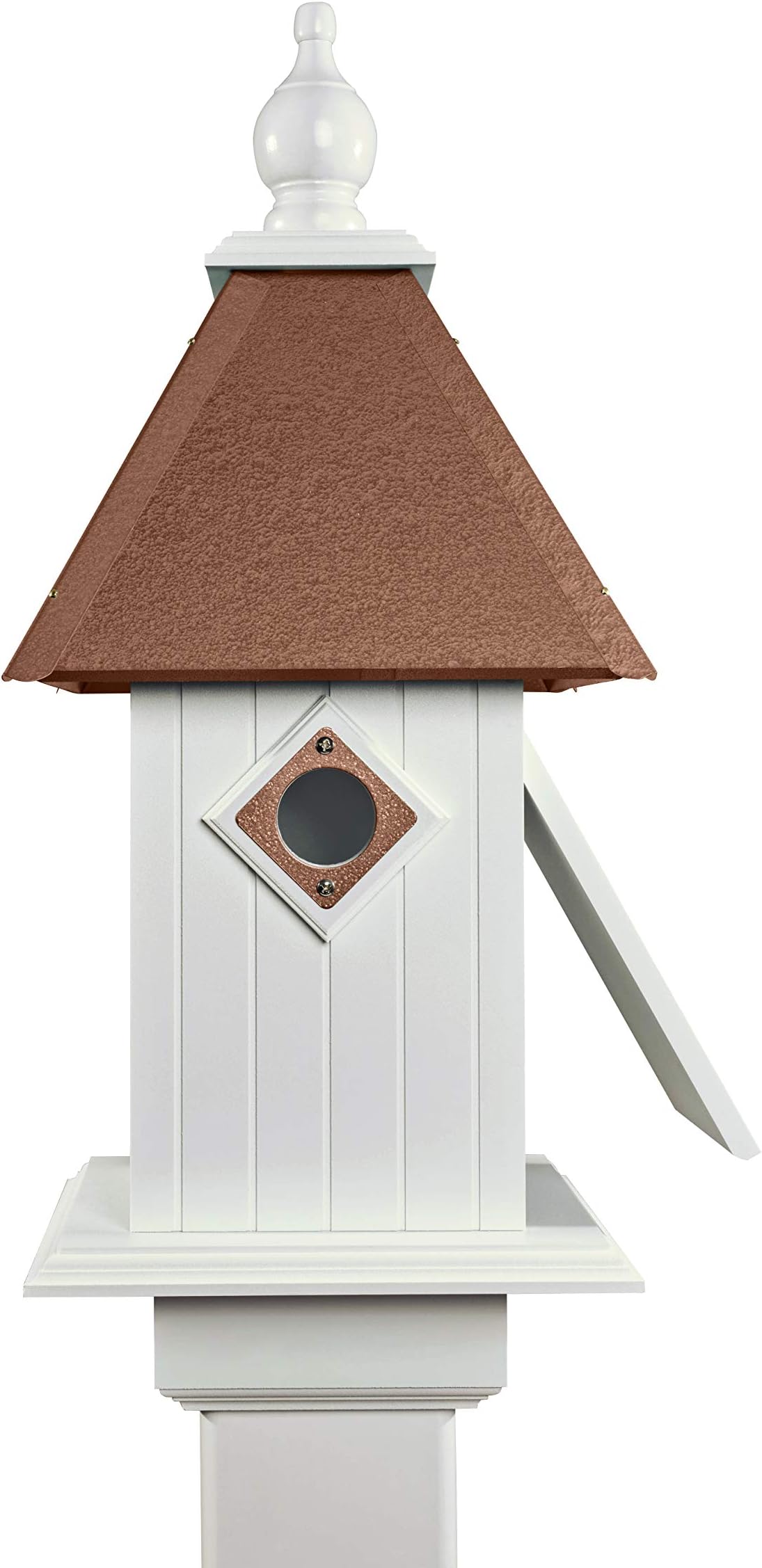 Amazon.com: Classic Bluebird House & Mounting Post, Copper Colored Roof ...