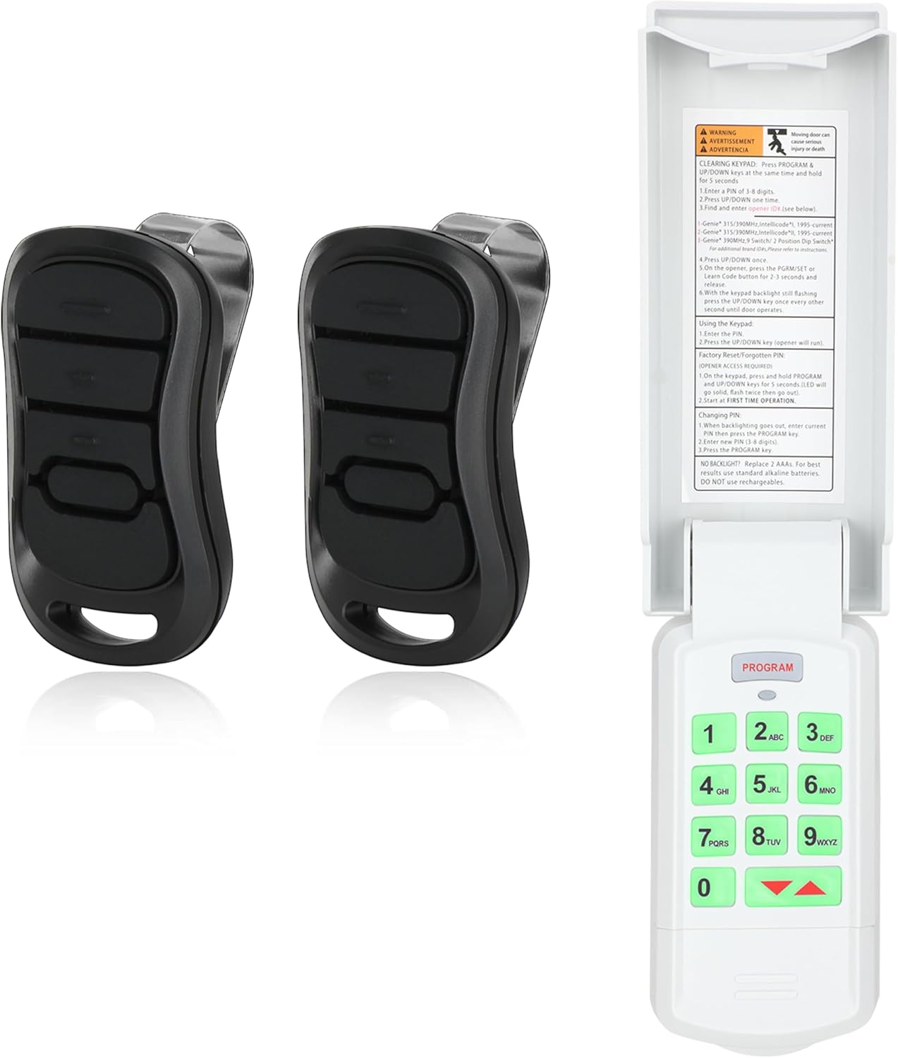 GK-R Garage Door Opener Keypad and 2 Pack Intellicode Remote, Fit for ...