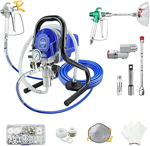 Amazon.com : Airless Paint Sprayer Spraying Machine with Spray Gun for ...
