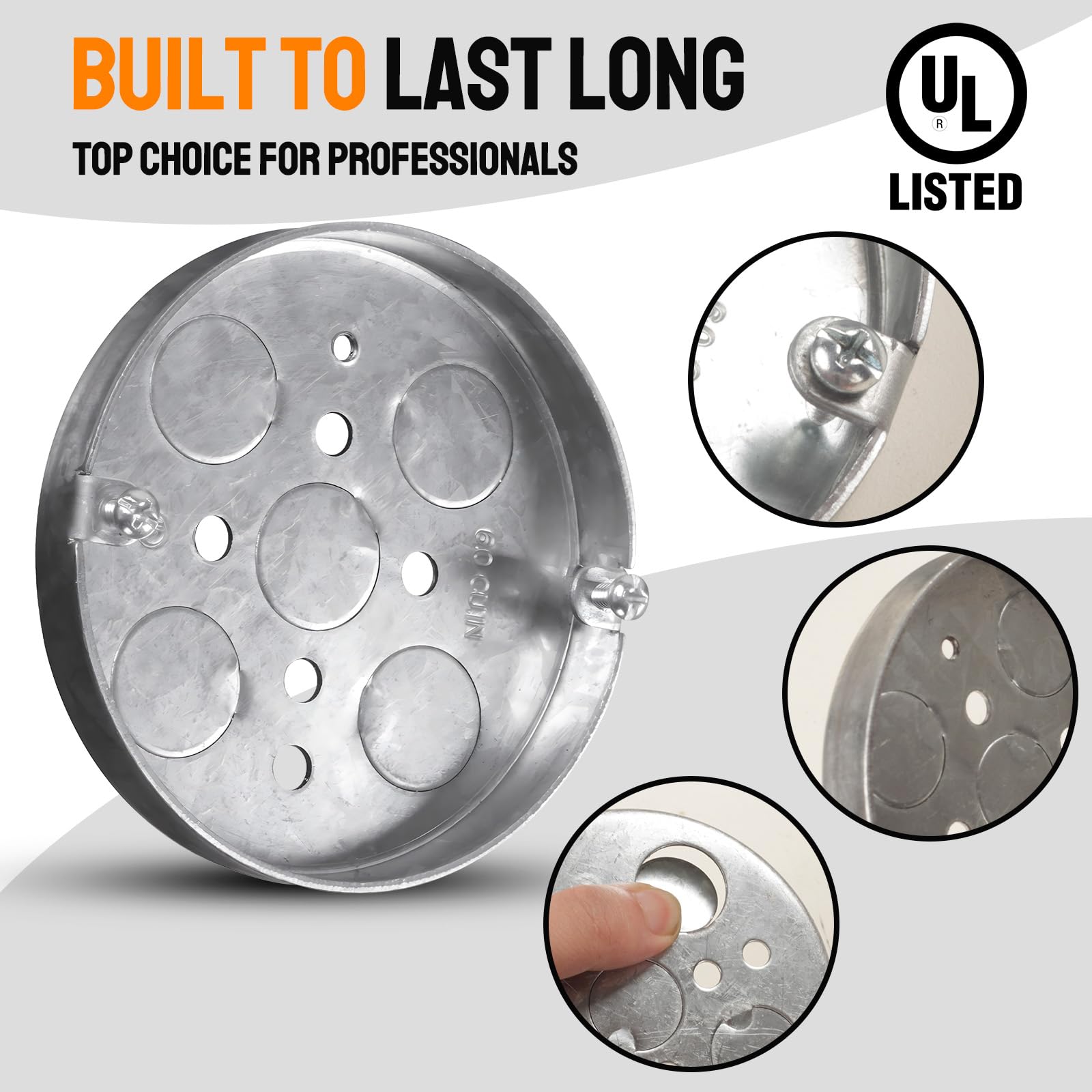 Pancake Electrical Box Sizes Hicarer 10 Pcs R 4" Round Shallow