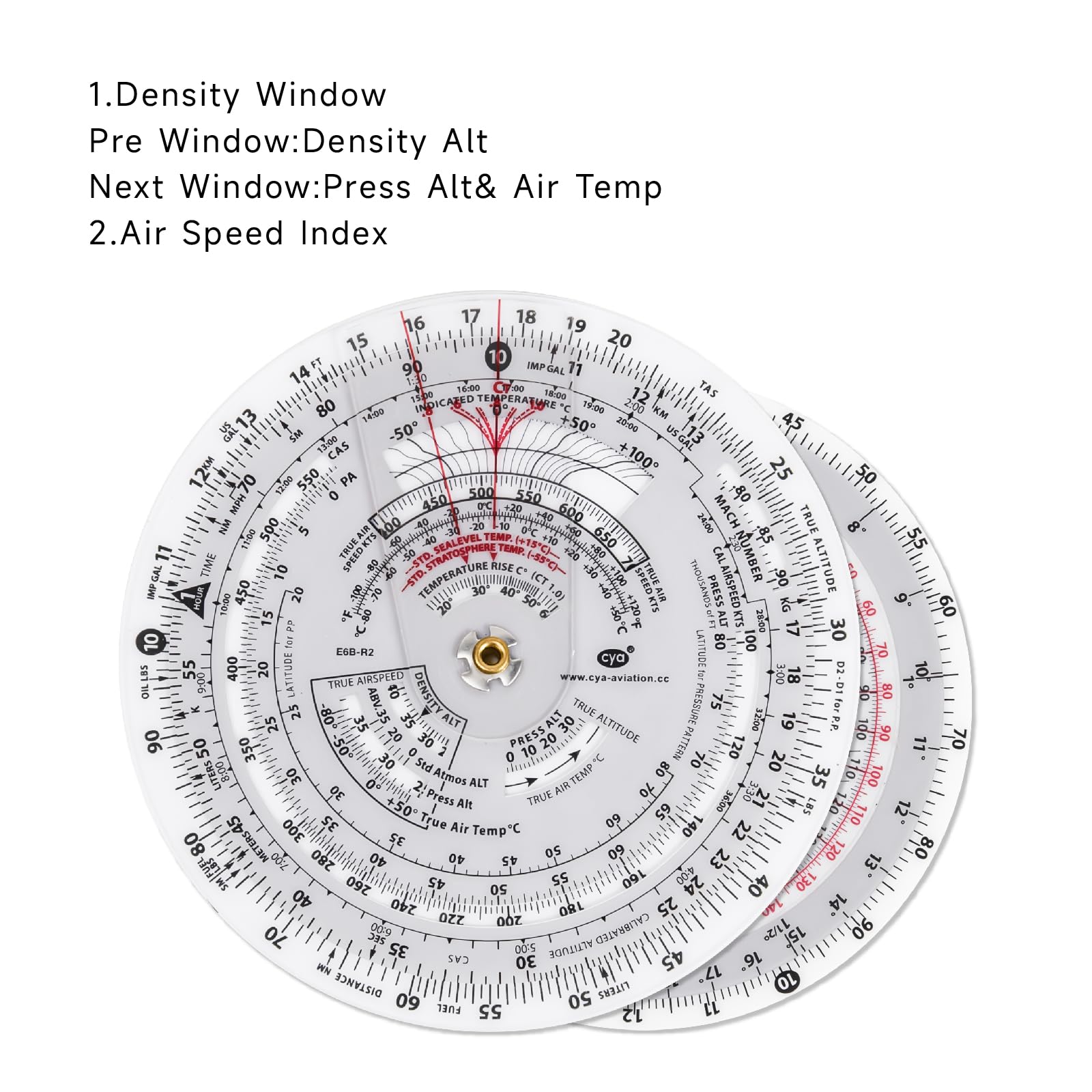 Snapklik.com : CYA E6B-R2 4" Diameter Micro Circular Flight Computer, Upgrade Aviation Pilot ...