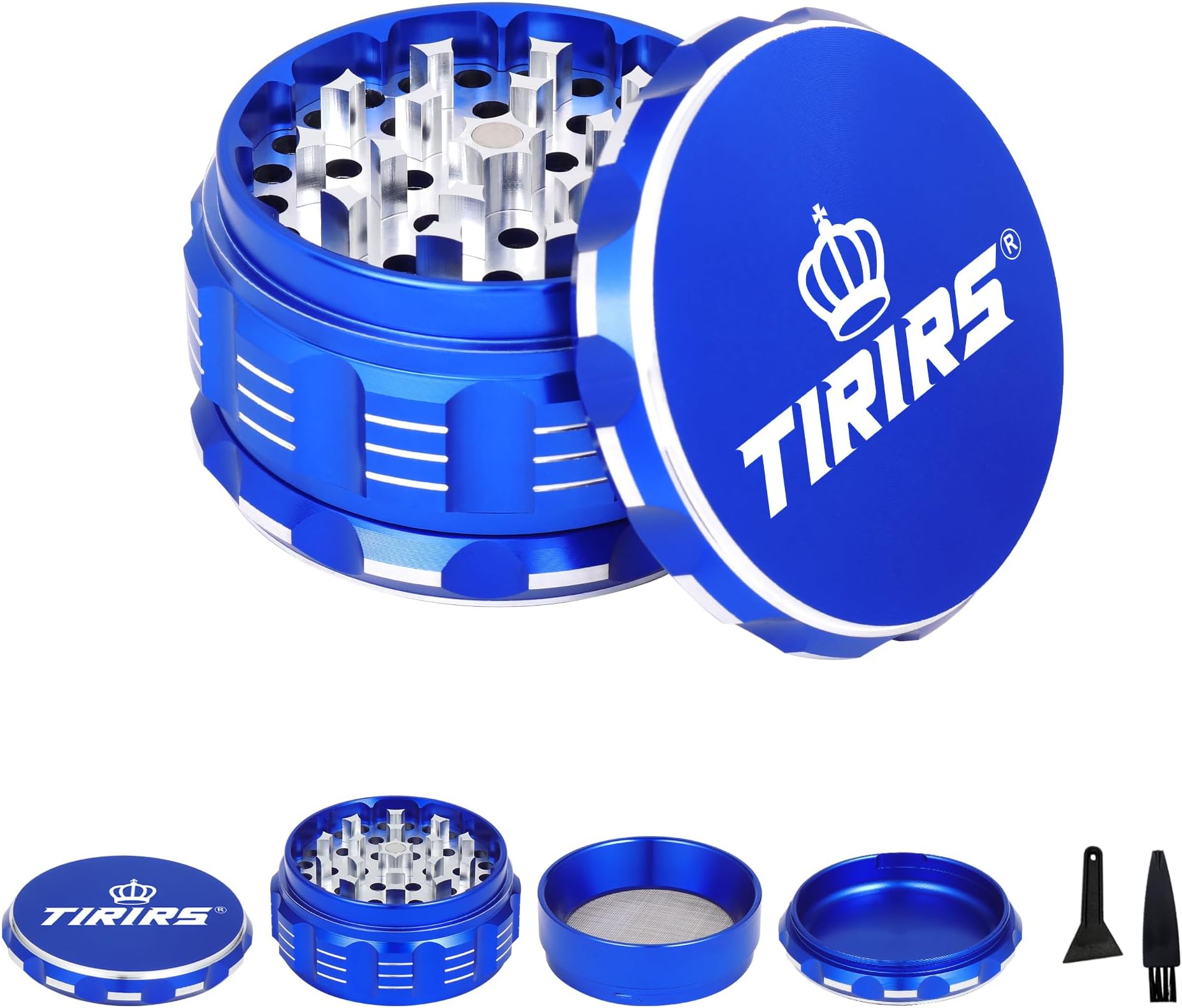 TIRIRS 3 Inches 4 Pieces Premium Herb Grinder - Aluminium Large Spice ...