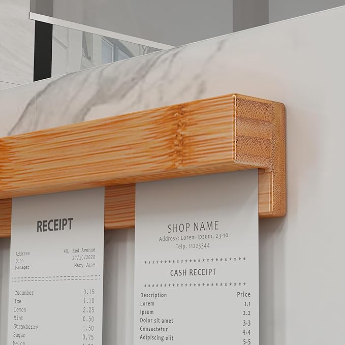 Amazon.com : Generic Restaurant Ticket Holder Receipt Holder Bamboo ...