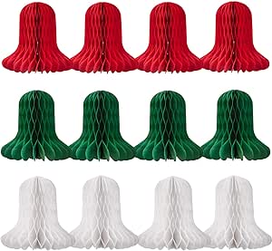 Amazon.com: Paper Jazz 12pcs Christmas Bells，Christmas Paper Bell ...