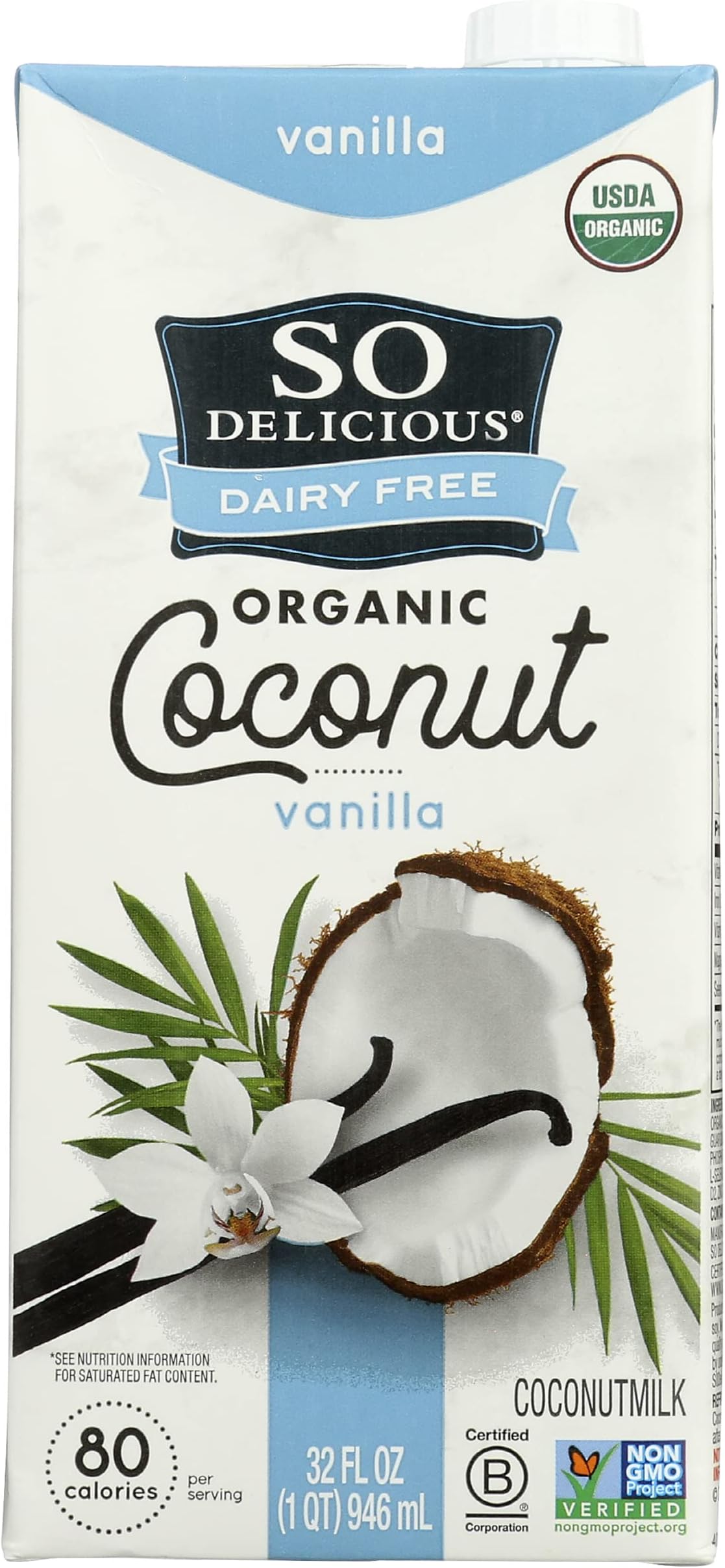 Amazon.com: So Delicious Organic Vanilla Coconut Milk Beverage, 32 ...