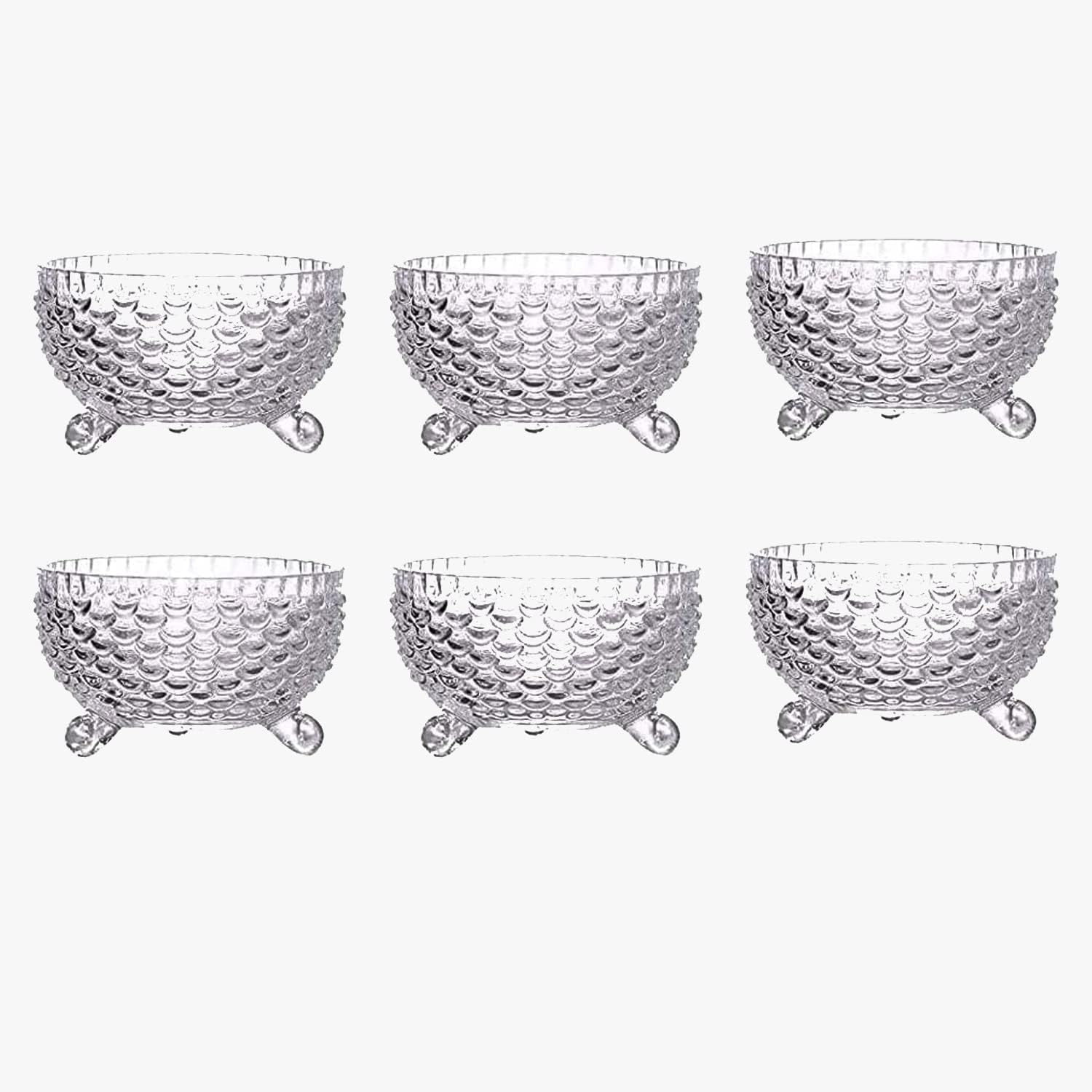 GK Global Kitchen Glass Dessert Bowls Sundae Ice Cream Set of 12 Piece ...