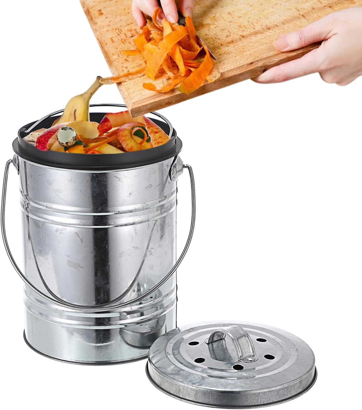 Amazon.com : BSTKEY Compost Bin Kitchen, 1.0 Gallon Food Compost Bin ...