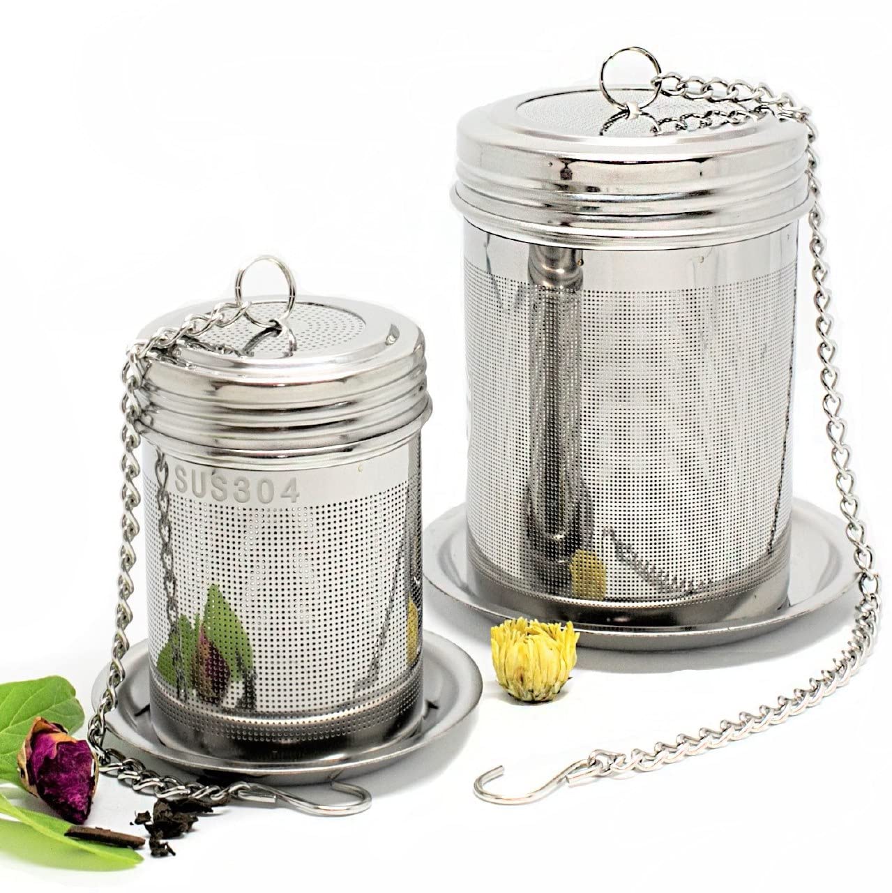 URBAN ESCAPE Tea Steeper For-Loose Tea Leaf (2 PACK-LARGE for Teapot ...