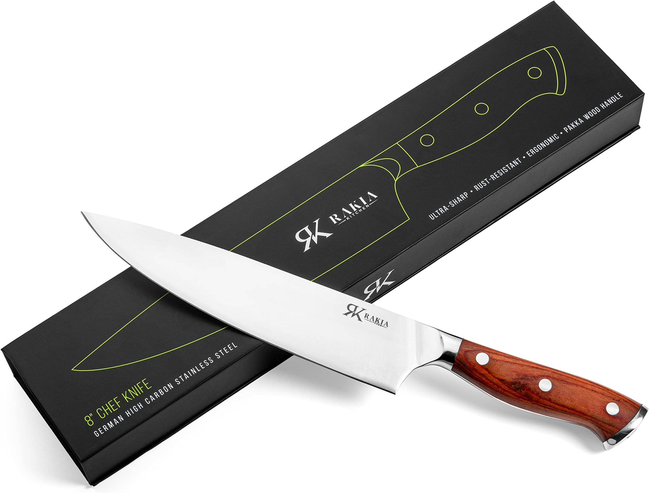 Amazon.com: DDF iohEF Tiger Serie Fillet Knife 7 Inch and Kitchen Knife ...