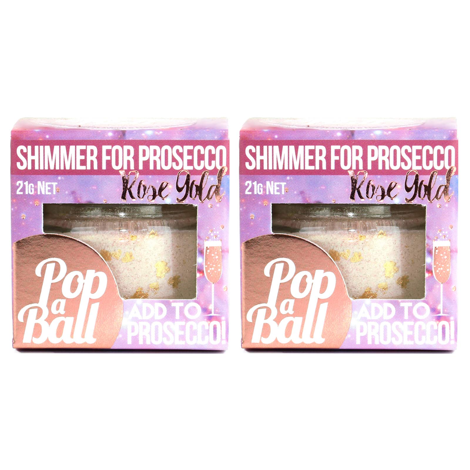 Popaball Drink Shimmer Rose Gold Raspberry Flavour | 2 x 21 grams ...