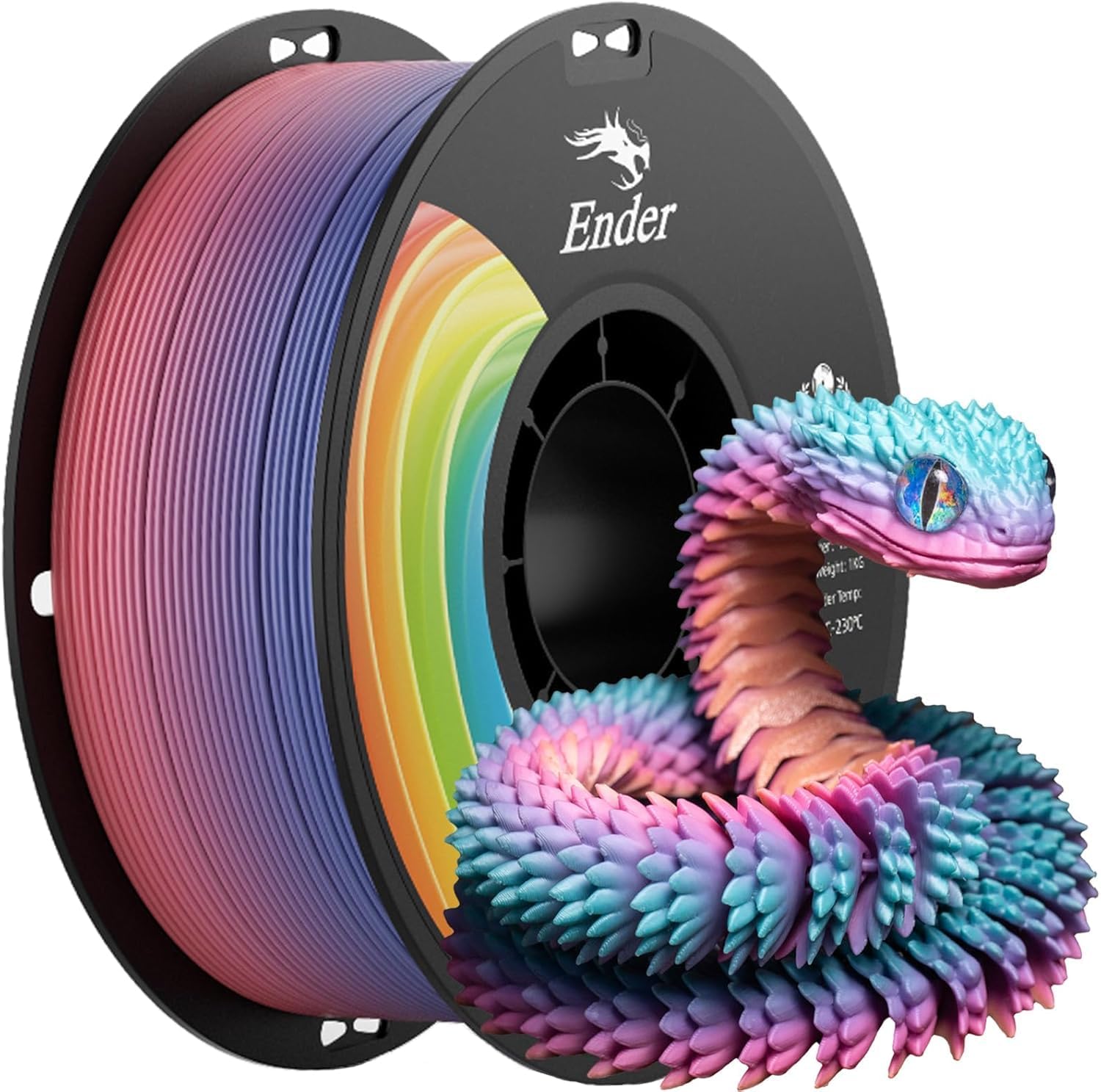 Creality 3D Printer Filament 1.75mm, Rainbow Upgrade PLA+ Filament ...