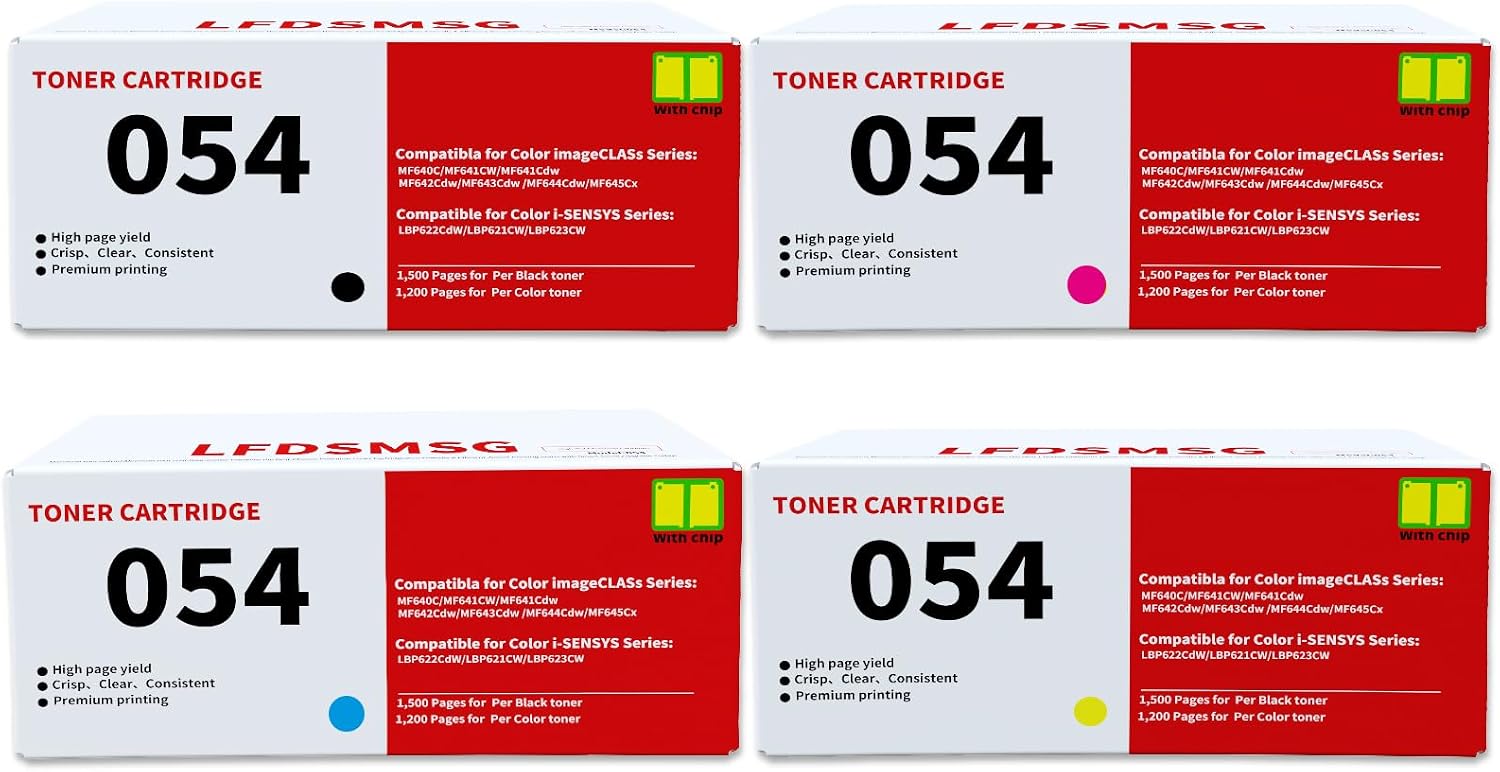 Amazon.com: 054 Toner Cartridge Set Replacement for Canon 054 CRG-054 ...