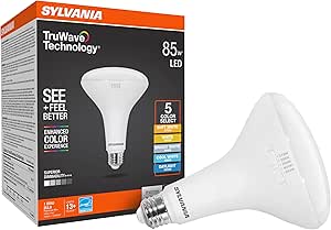 LEDVANCE Sylvania TruWave BR40 LED Light Bulb, 13W = 85W, 5 CCT Select ...