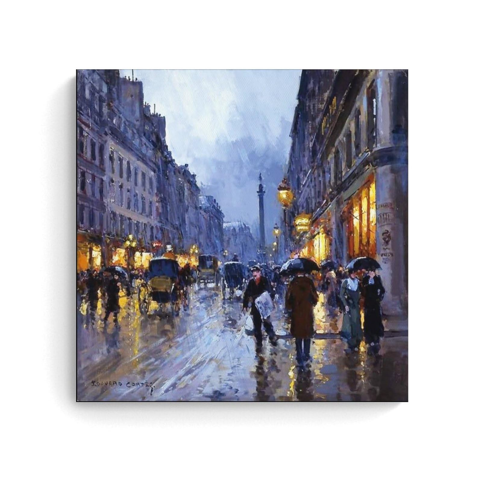 Rain Edouard Cortes Paintings Discover 20th Century Paris With These