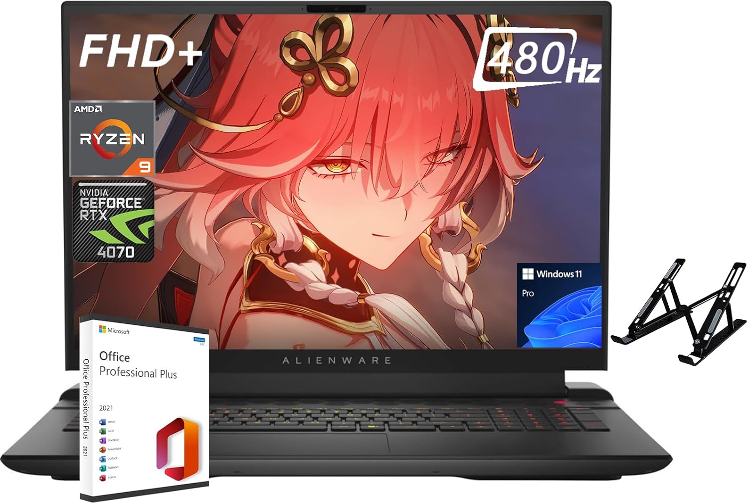 Amazon.com: Alienware 2024 M18 Gaming Laptop, 18" FHD+ 480Hz Display ...