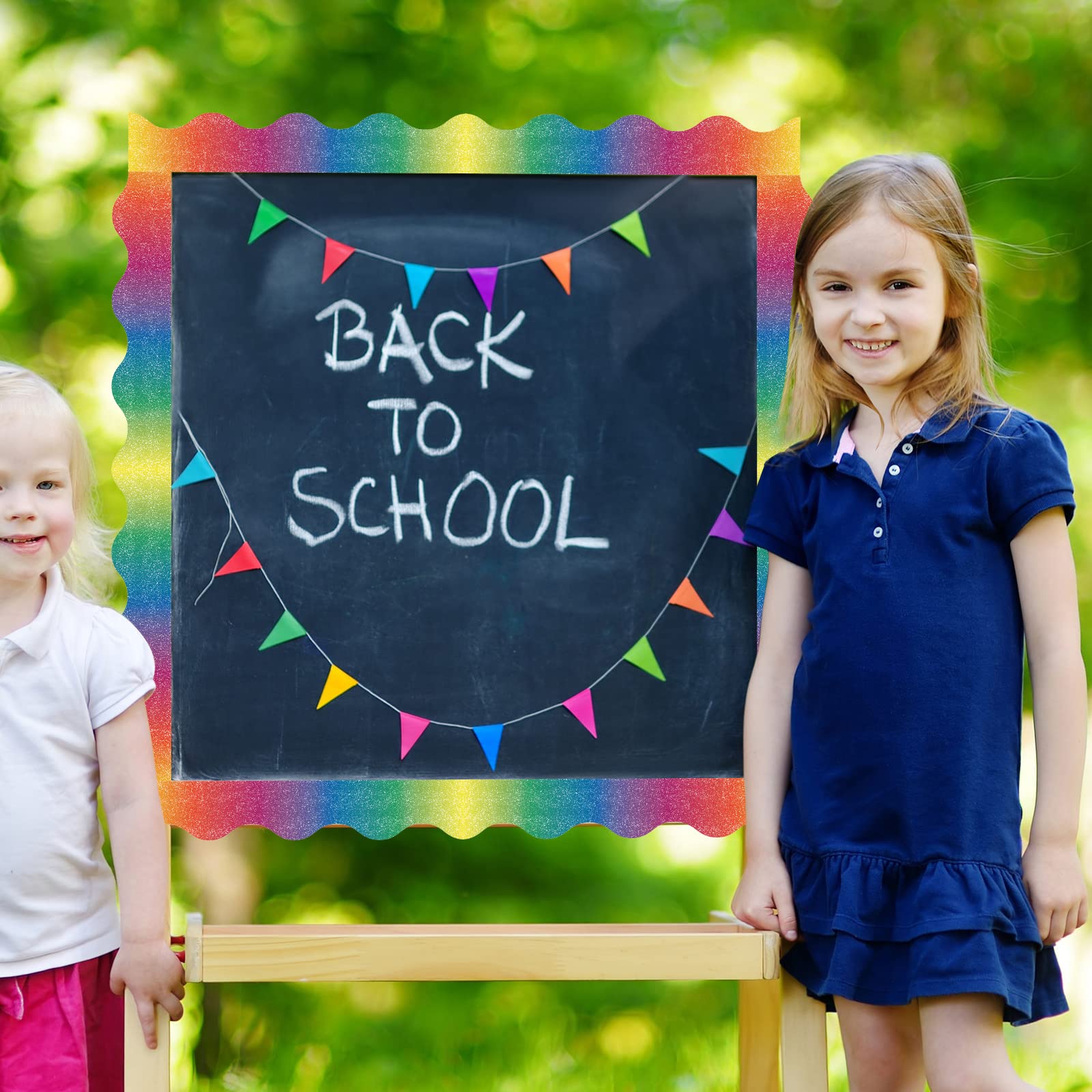 Snapklik.com : Spakon 55.8 Feet Bulletin Board Border Glitter Scalloped ...