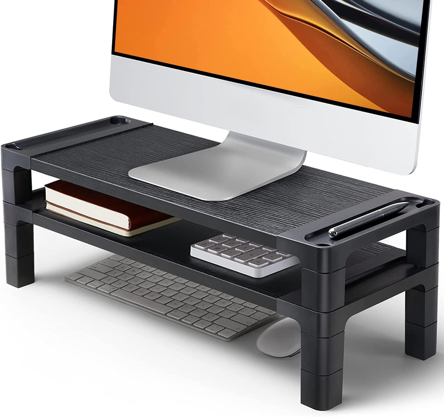 Amazon.com: WorkEZ Monitor Stand for Desk - Single Monitor Mount Height ...