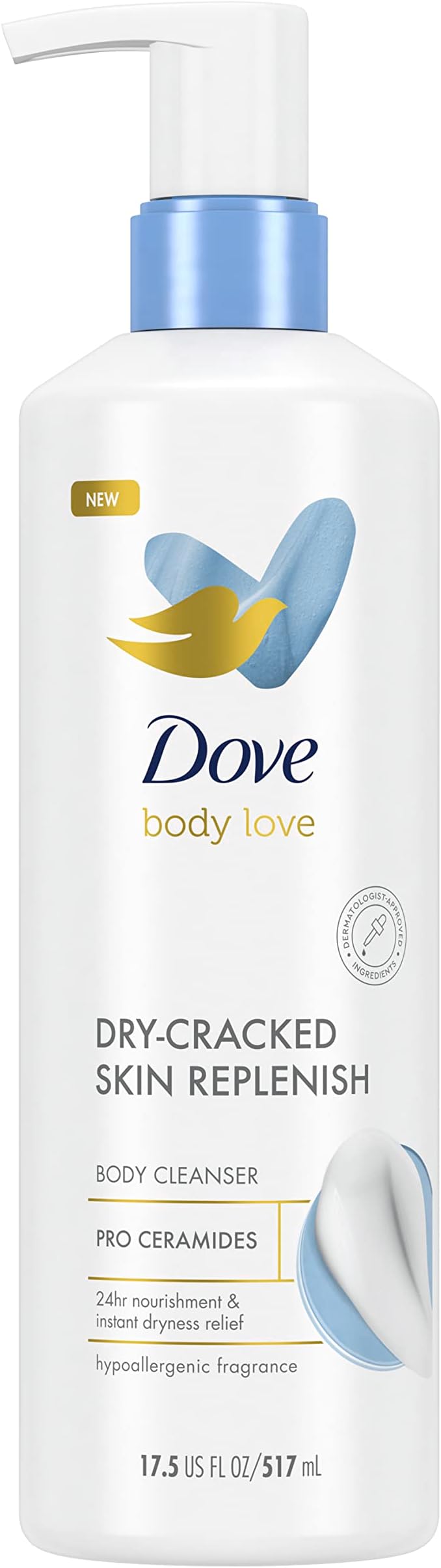 Amazon.com : Dove Body Love Body Cleanser Dry-Cracked Skin Replenish ...