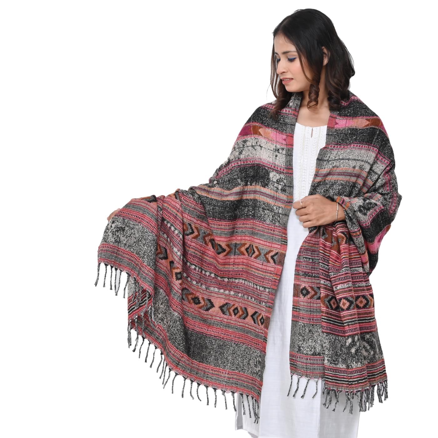Buy INAAYA Winter Kashmiri Woolen Wrap Shawl For Women Soft And Warm ...
