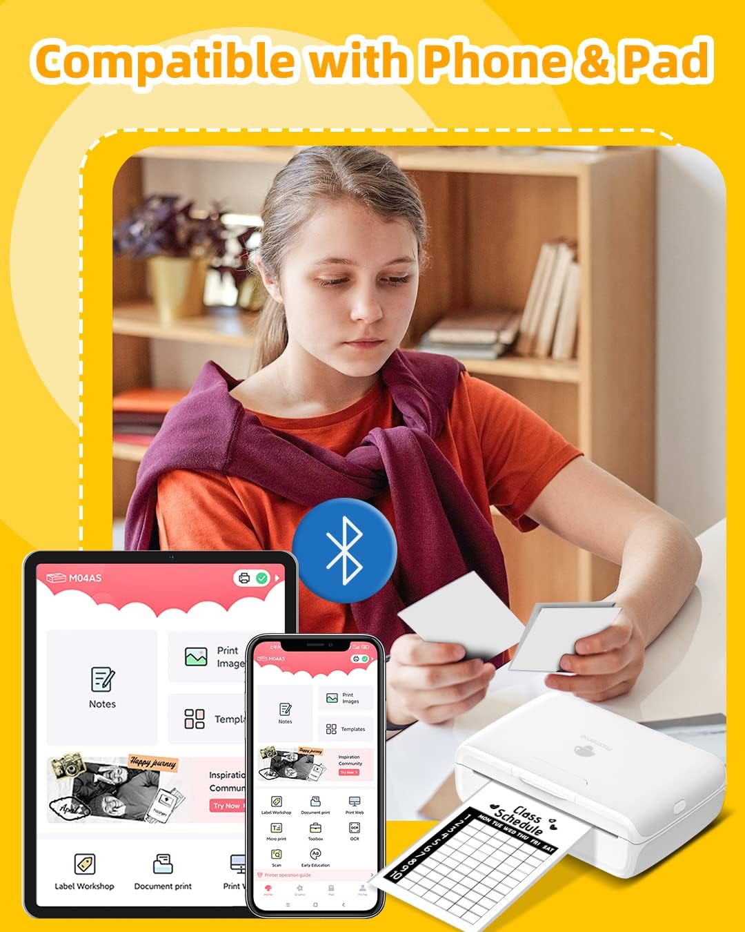 Phomemo M04S – Mini impresora térmica, impresora fotográfica Bluetooth ...