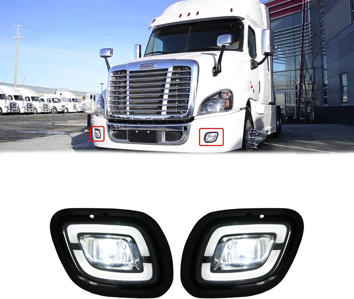Amazon.com: Fog lights for Freightliner Cascadia 2008-2017 Replacement ...