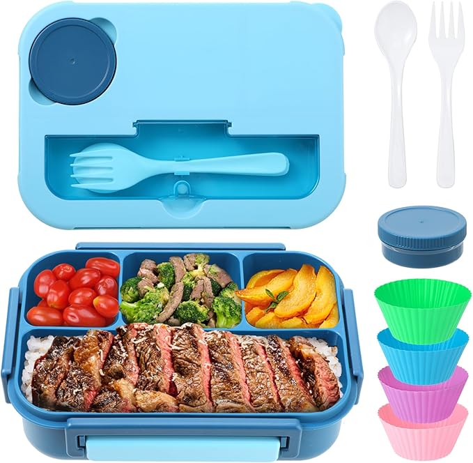 Amazon.com: Vensp Bento Box Adult Lunch Box, Bento Box with 4 ...