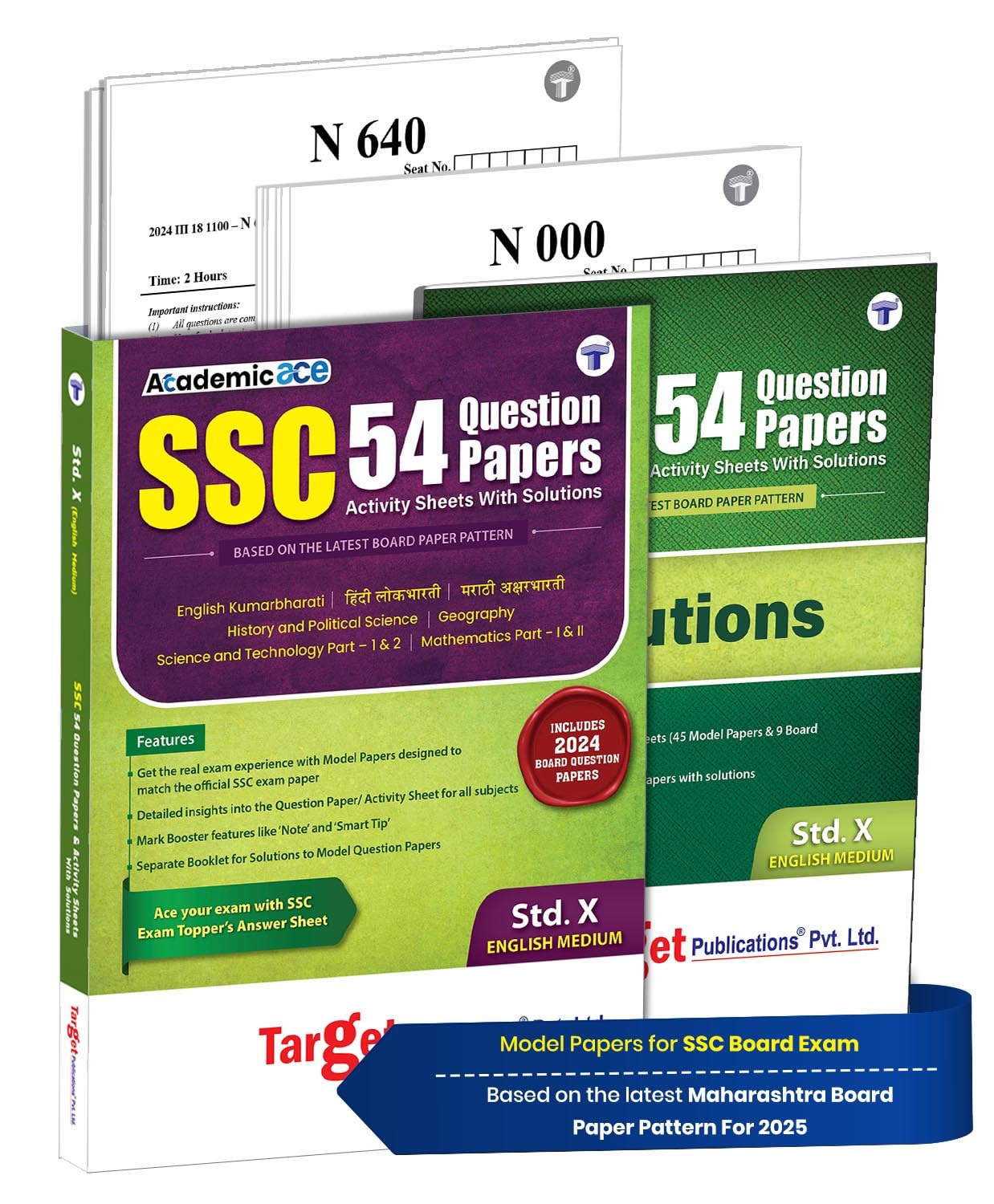 Buy Std 10 Book | 54 Question Paper Set with Solutions for 2024-25 Exam ...