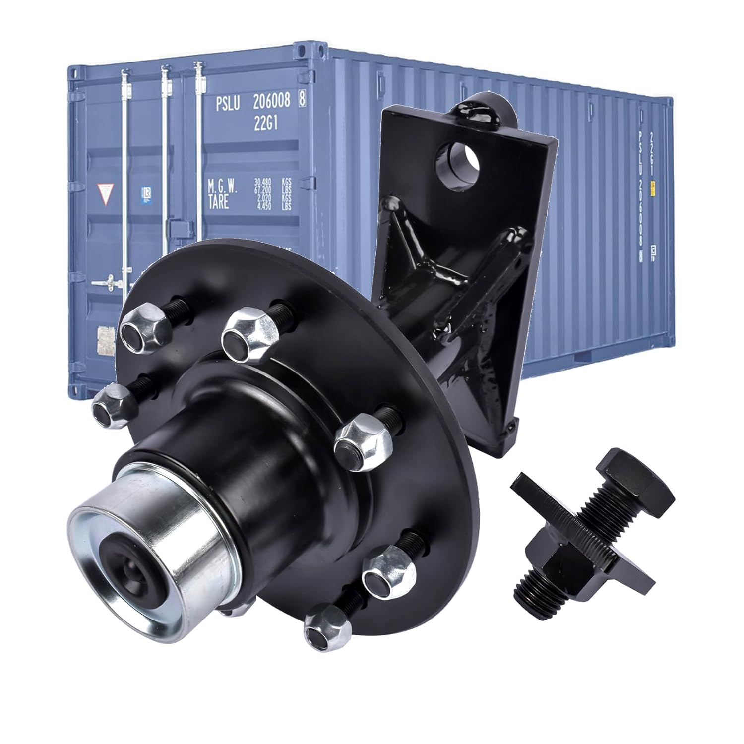 Flynsu Shipping Container Wheels 8-Lug Axles Bolt on Spindle Kit, 8,000 ...
