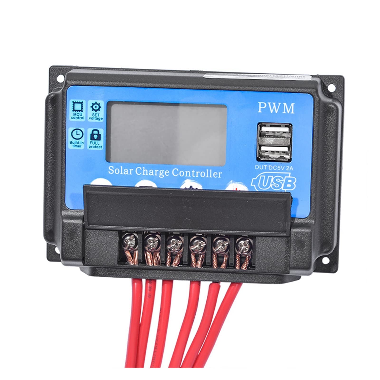 Buy 60A Auto Solar Charge and Discharge Controller 12V 24V Auto Work PWM LCD Dual USB 5V Output ...